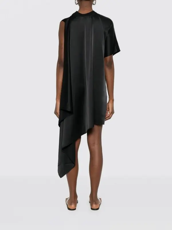 Coperni Asymmetrical Satin Mini Dress