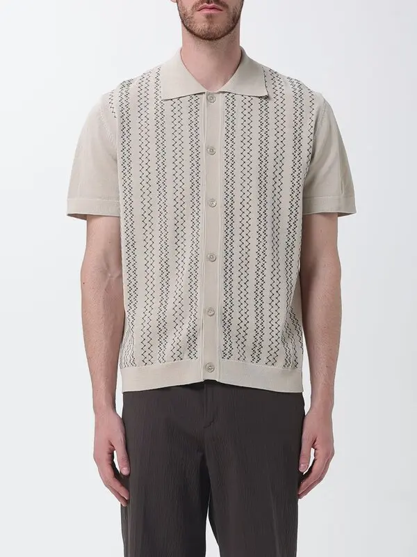 PAOLO PECORA Knitted Polo Shirt - Beige