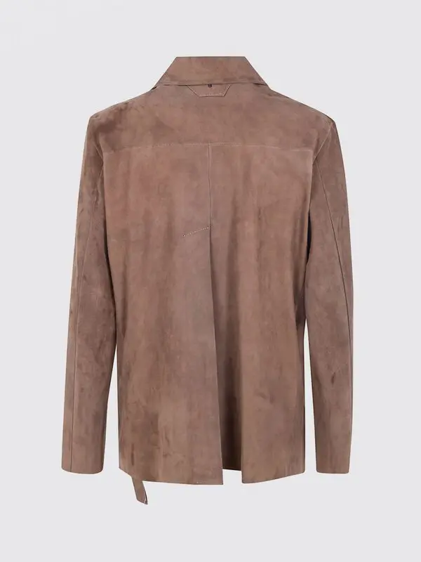 SALVATORE SANTORO Double-breasted Suede Blazer
