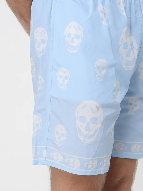 Alexander McQueen Skull Print Swim Shorts - Ice