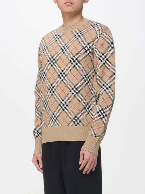 Burberry Crewneck Pullover In Vintage Check