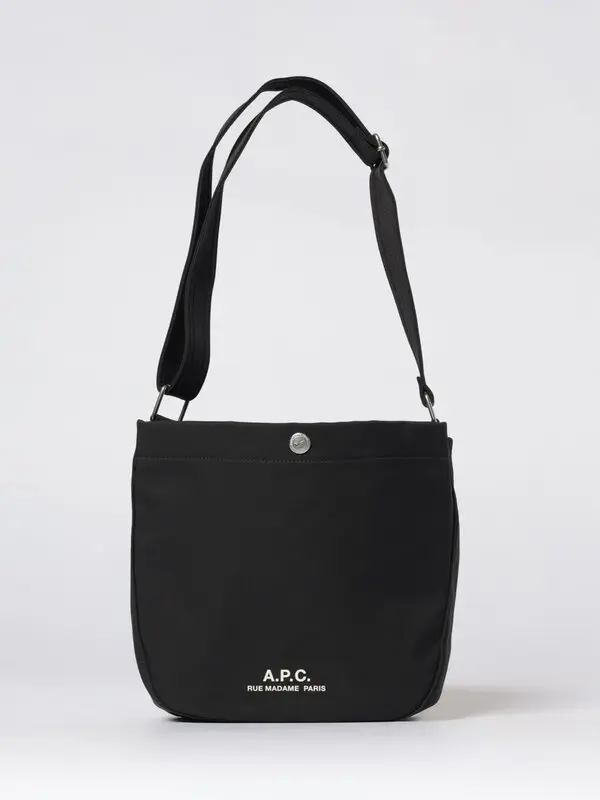 A.p.c. Journal Canvas Shoulder Bag - Black
