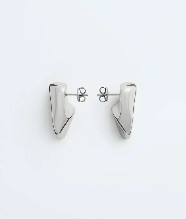 Bottega Veneta Small Prisma Earrings - Silver