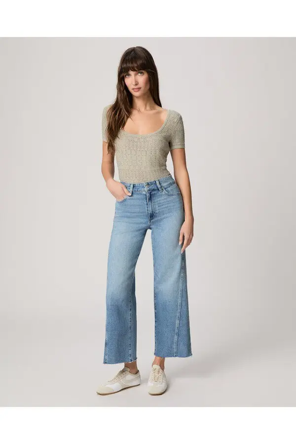 Paige Anessa Wide Leg Jean - Denim