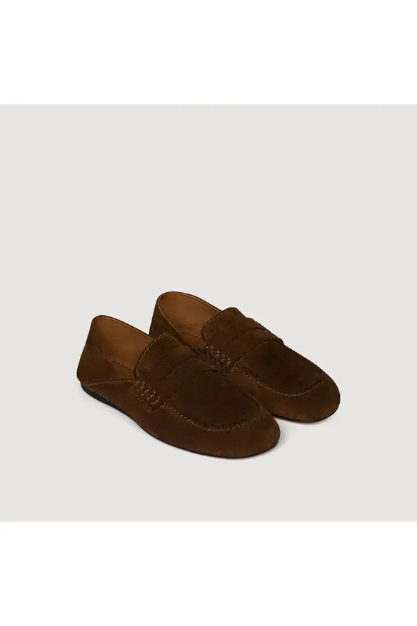 Sandro Suede Loafers