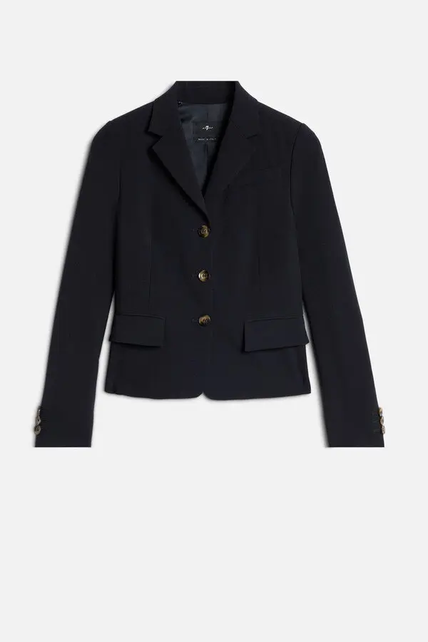 7 For All Mankind Fitted Wool-blend Blazer
