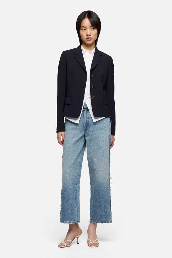 7 For All Mankind Fitted Wool-blend Blazer