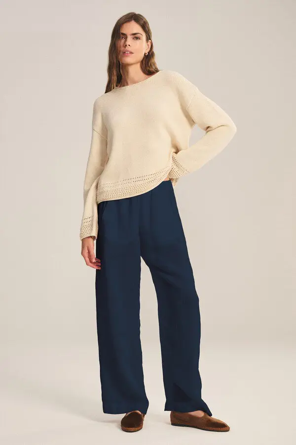 Velvet By Graham & Spencer Lola Linen Pant - Black