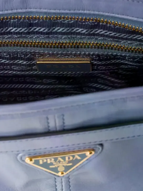 Prada Bonnie Large Leather Handbag - Blue