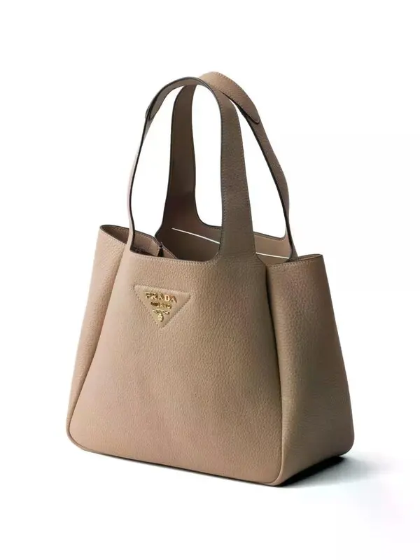 Prada Leather Mini Tote Bag - Neutrals