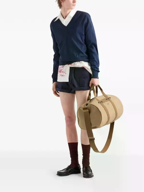 Prada Canvas Duffel Bag - Neutrals