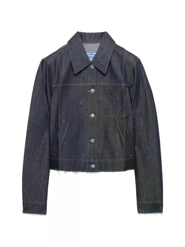 Prada Denim Jacket With Contrasting Stitching