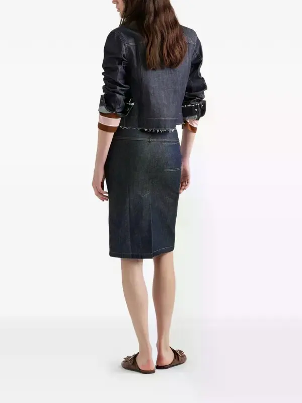 Prada Denim Jacket With Contrasting Stitching