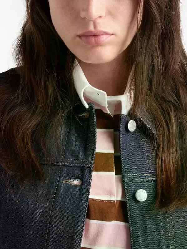 Prada Denim Jacket With Contrasting Stitching