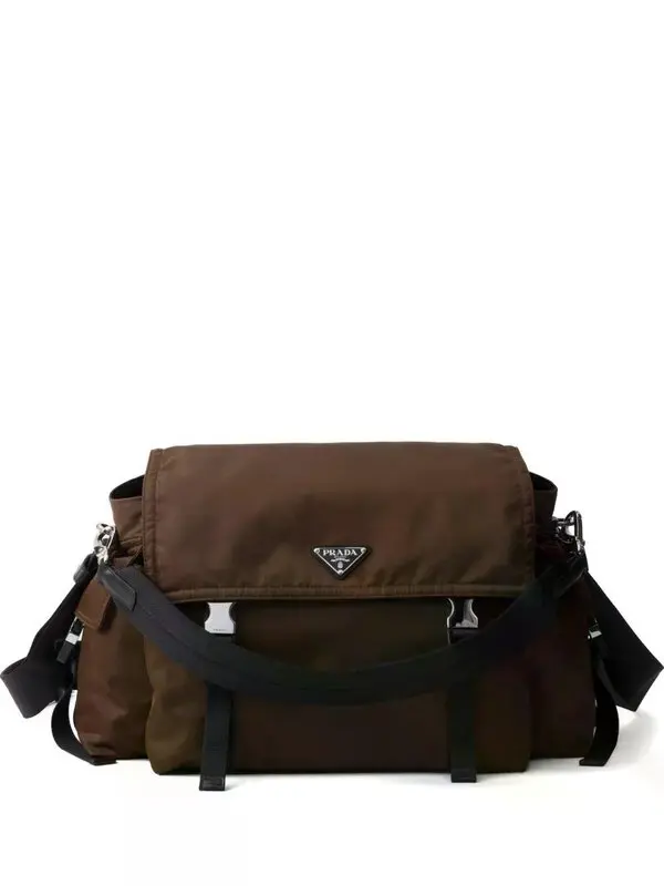 Prada Re-nylon And Leather Explore Bag - Brown