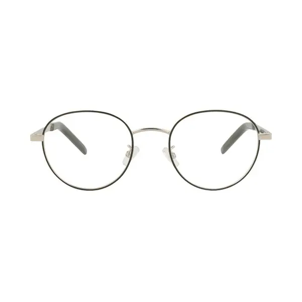 Kenzo Round-frame Metal Optical Frames 'palladium/transparent