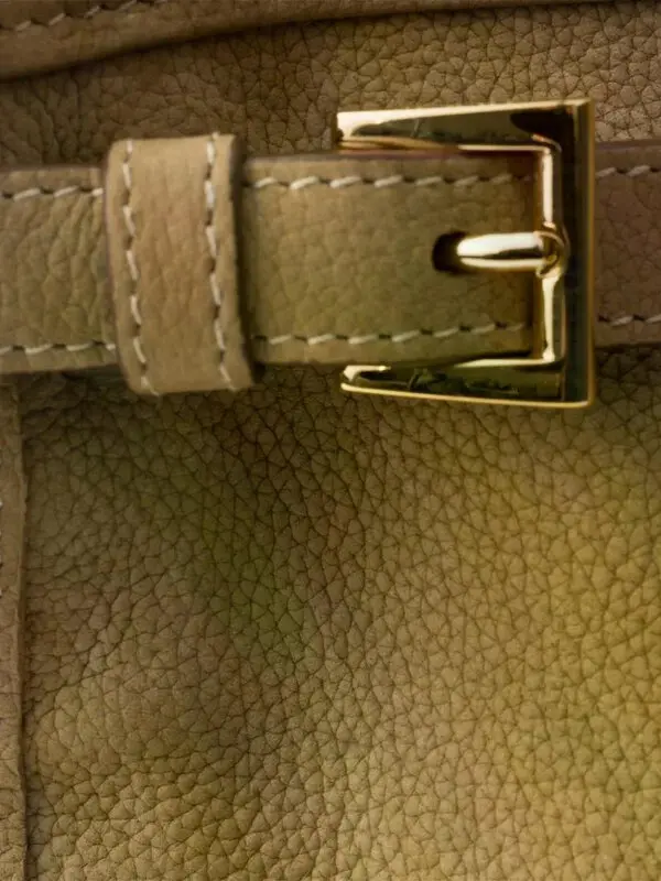 Prada Bonnie Large Nubuck Leather Handbag - Neutrals