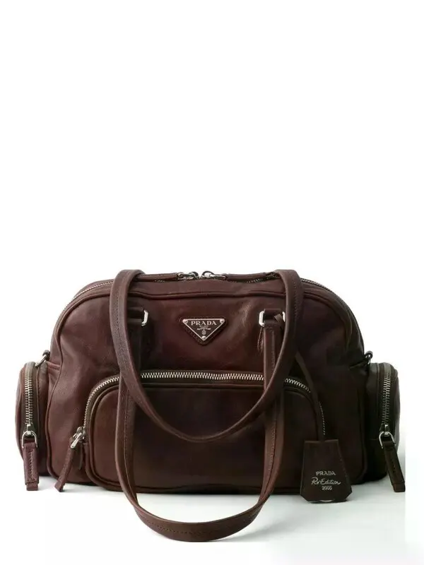 Prada Medium Leather Top-handle Bag - Brown