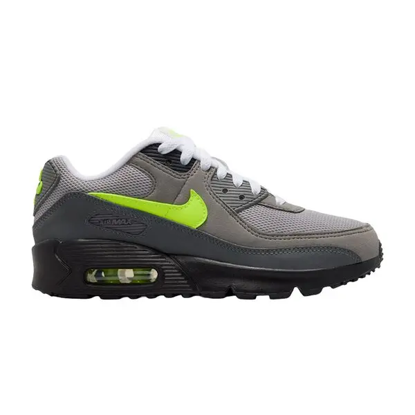 Nike Air Max 90 Gs Anthracite Neon Yellow - Black
