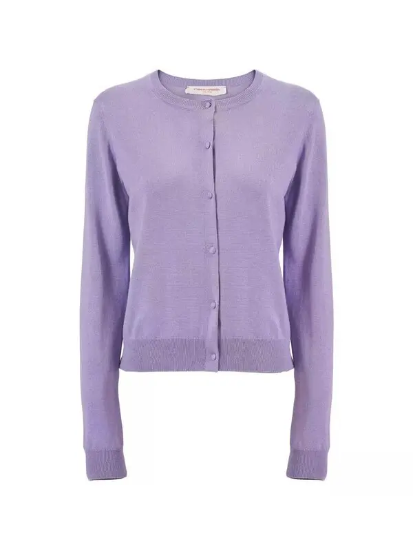 Carolina Herrera Crew-neck Cardigan - Purple
