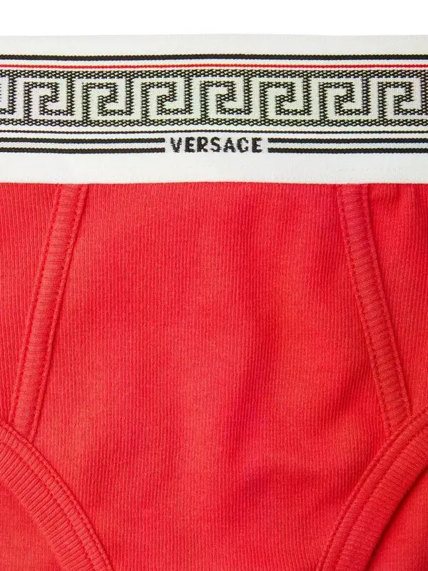 Versace Ribbed Cotton-jersey Briefs
