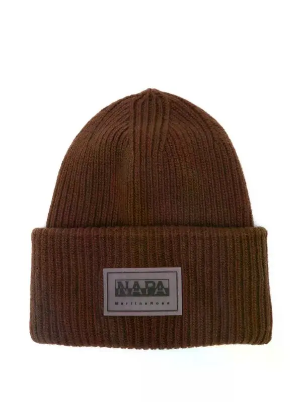NAPAPIJRI X Martine Rose Douglas Ribbed Beanie - Brown