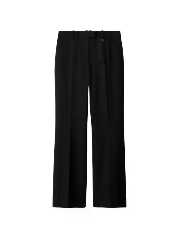 Burberry Tag-detail Tailored Trousers - Black