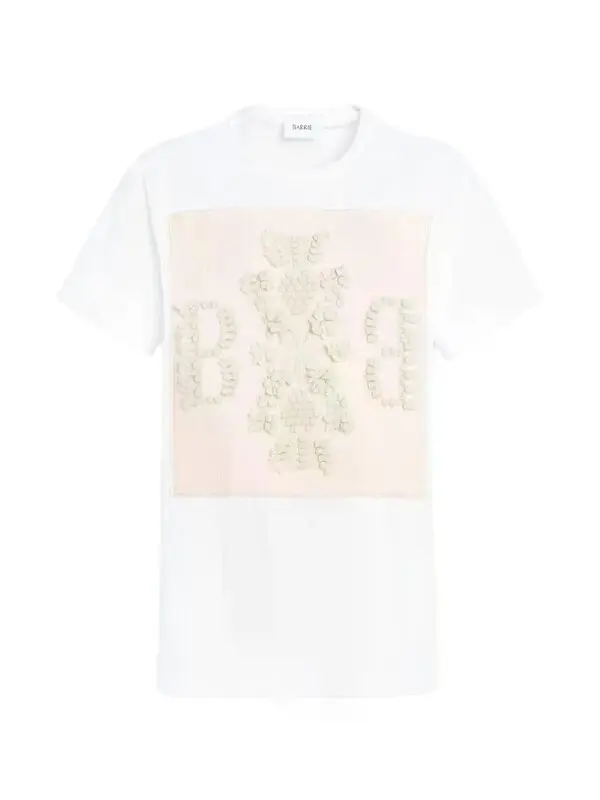 BARRIE Cashmere Patch Logo T-shirt - White