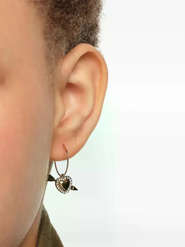 Bimba Y Lola Heart And Arrow Hoop Earrings