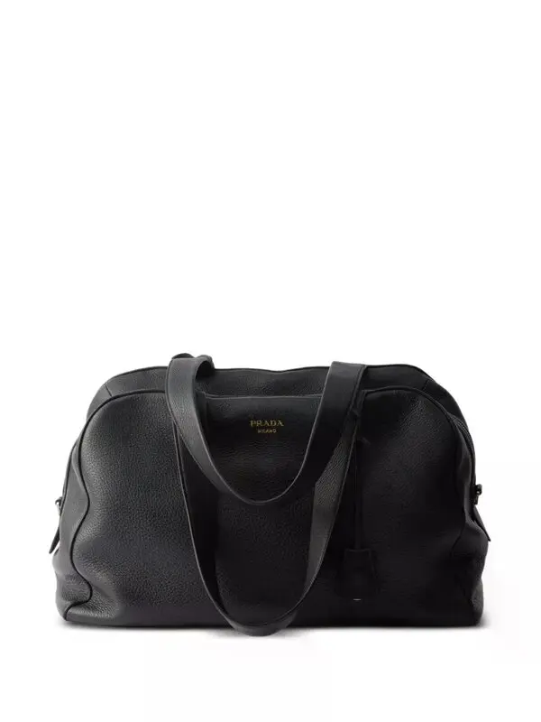 Prada Leather Duffel Bag - Black