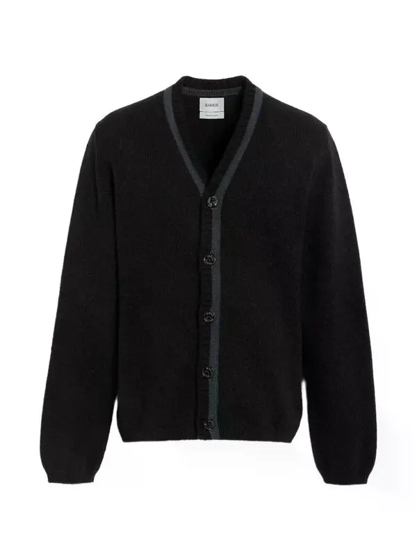 BARRIE V-neck Cashmere Cardigan - Black