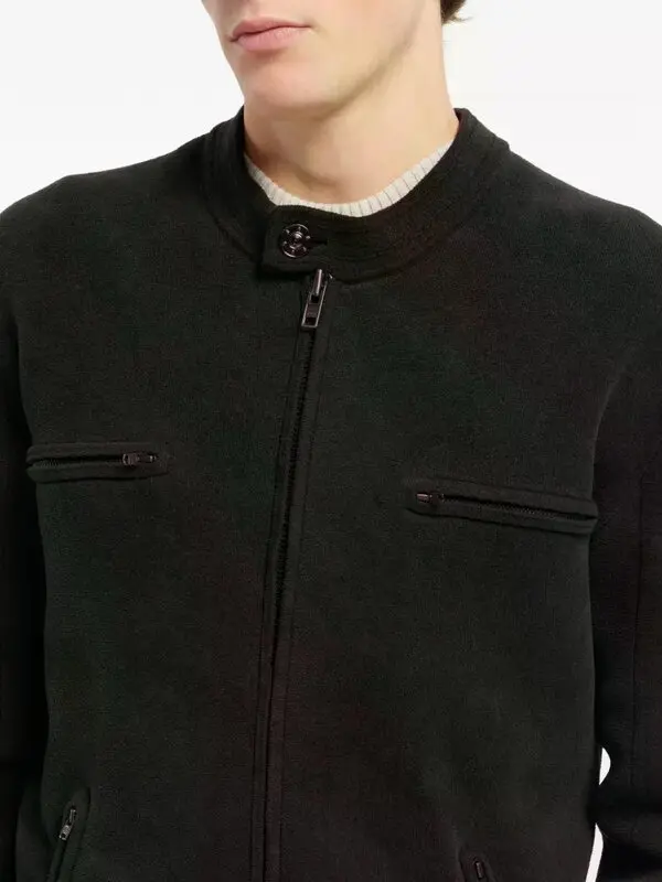BARRIE Suede Effect Zip Jacket