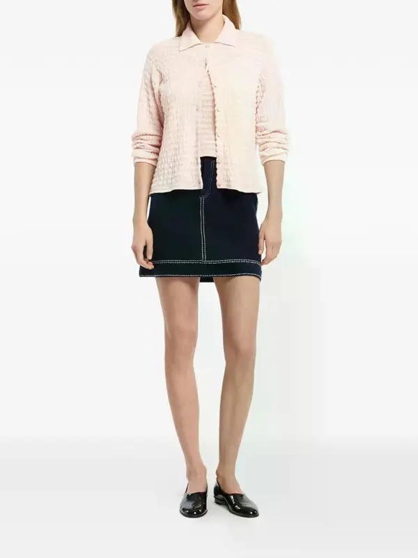 BARRIE Embossed Knitwear Shirt
