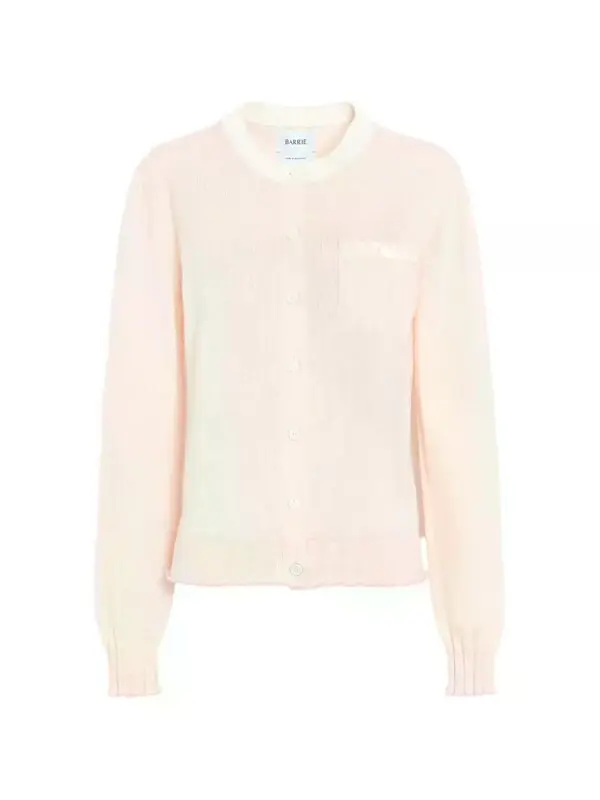 BARRIE Ribbed Detailing Cardigan - Pink