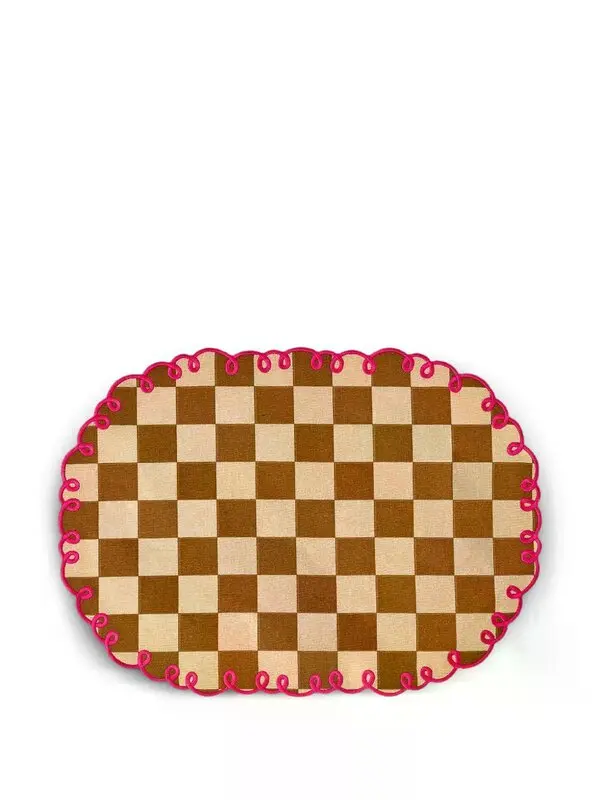 BITOSSI HOME Checkerboard Scalloped Placemats