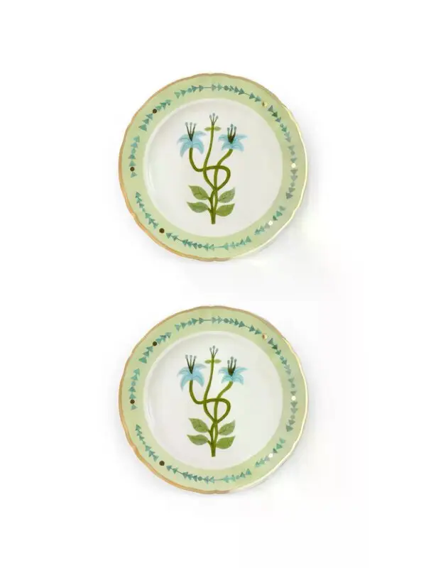 BITOSSI HOME Floral-print Plates - White
