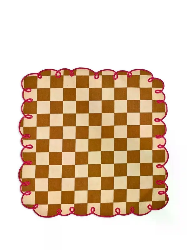 BITOSSI HOME Checkerboard Scalloped Napkins