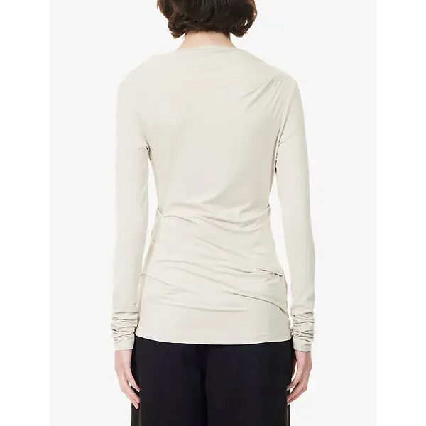 ENTIRE STUDIOS High-neck Draped Jersey Top