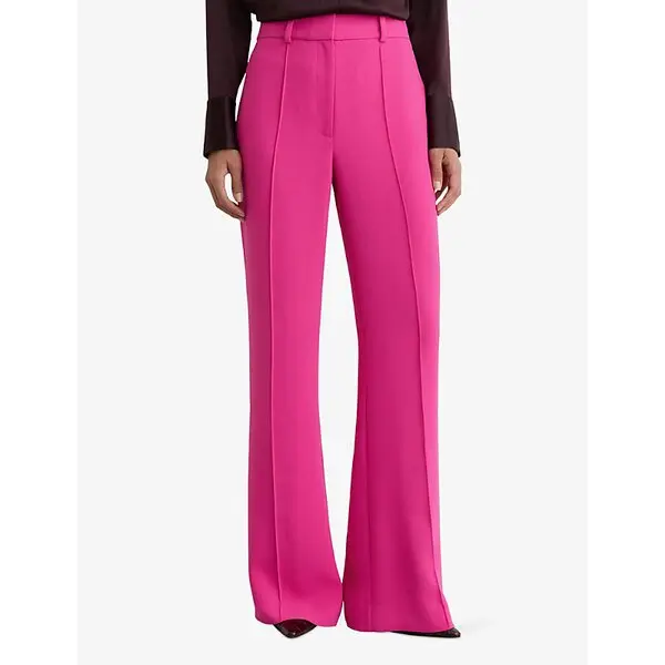 REISS Flared-leg Stretch-woven Trousers
