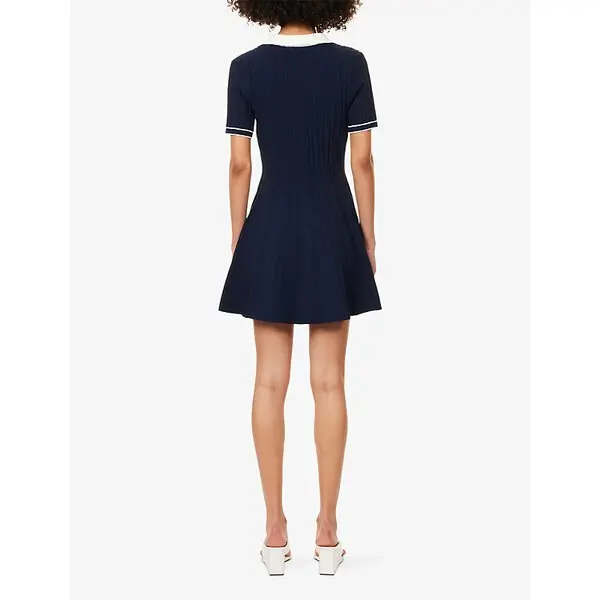 Simkhai Page Knitted Polo Mini Dress