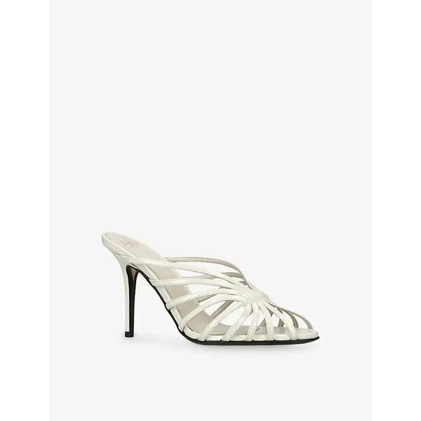 ALEVI MILANO Diana 95 Leather Heeled Sandals - White