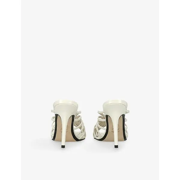 ALEVI MILANO Diana 95 Leather Heeled Sandals - White