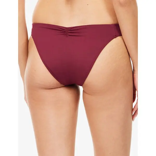 AWAY THAT DAY Sorrento Ring-hardware Bikini Bottom - Cassis