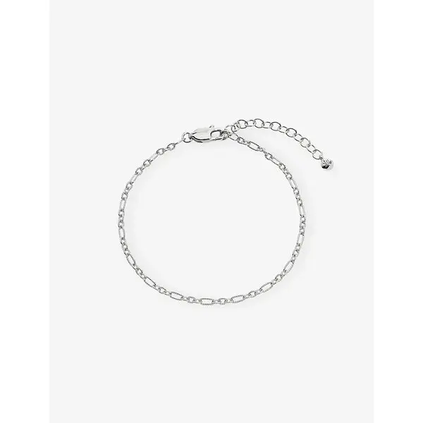 Monica Vinader Textured Link Chain Sterling Bracelet - Silver