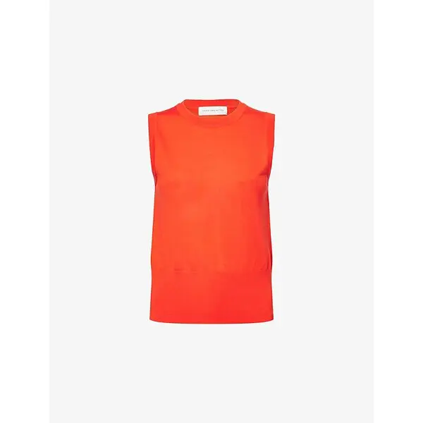 Dries Van Noten Taja Merino-wool Tank Top - Light Red