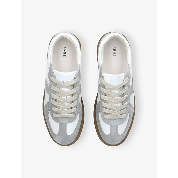 ARNE Classic Court Leather And Suede Trainers