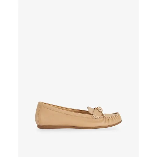 DUNE Grier Leather Moccasins - Camel Leather