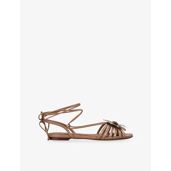 Zimmermann Orchid Leather Sandals - Blush