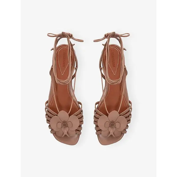 Zimmermann Orchid Leather Sandals