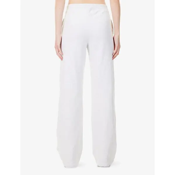 ENTIRE STUDIOS Low-rise Straight-leg Cotton Jogging Bottoms - Heather Grey